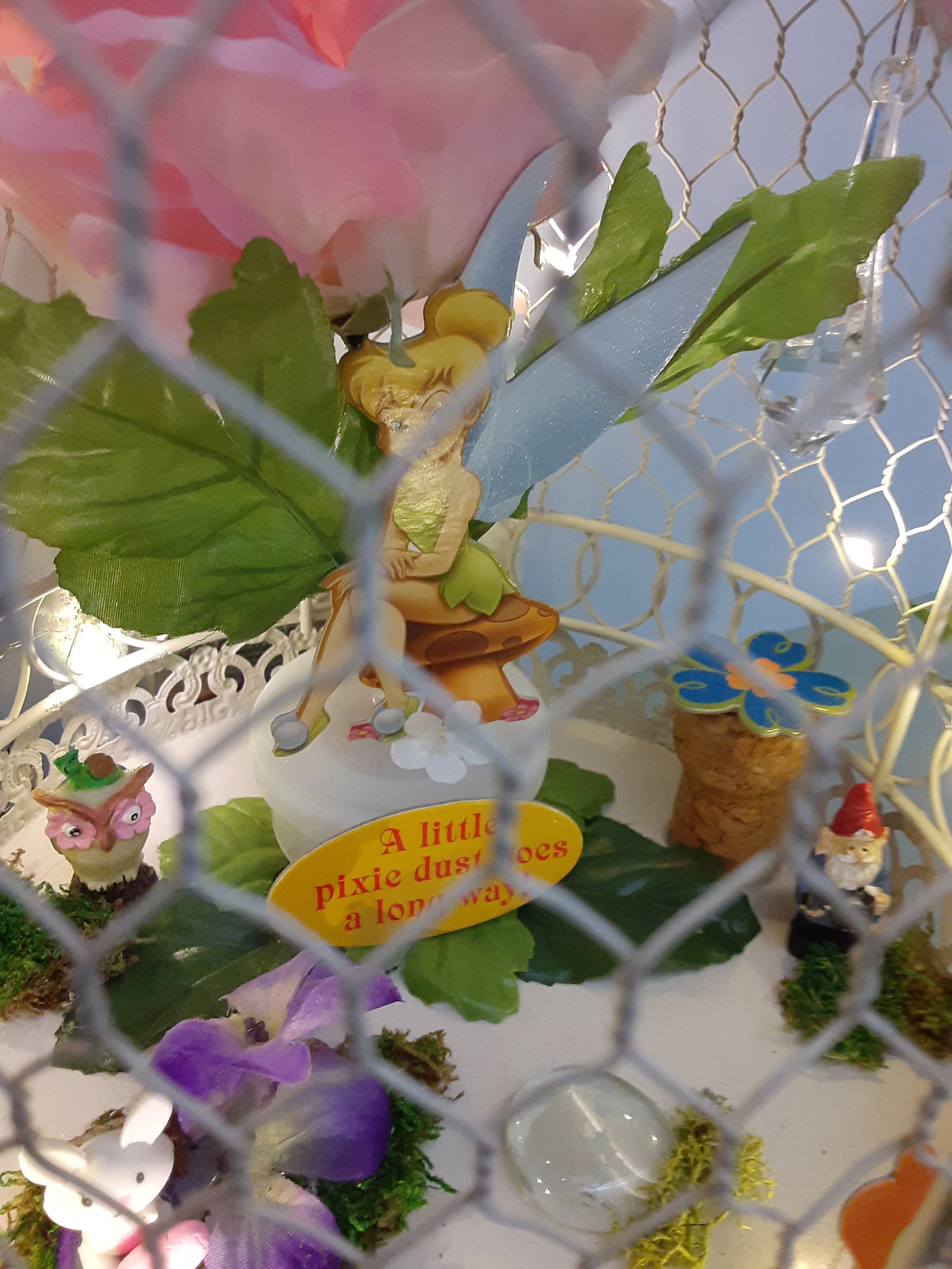 Home Decor Spring Fairy House Tinkerbell OOAK Bird Cage Whimsical Gift ...
