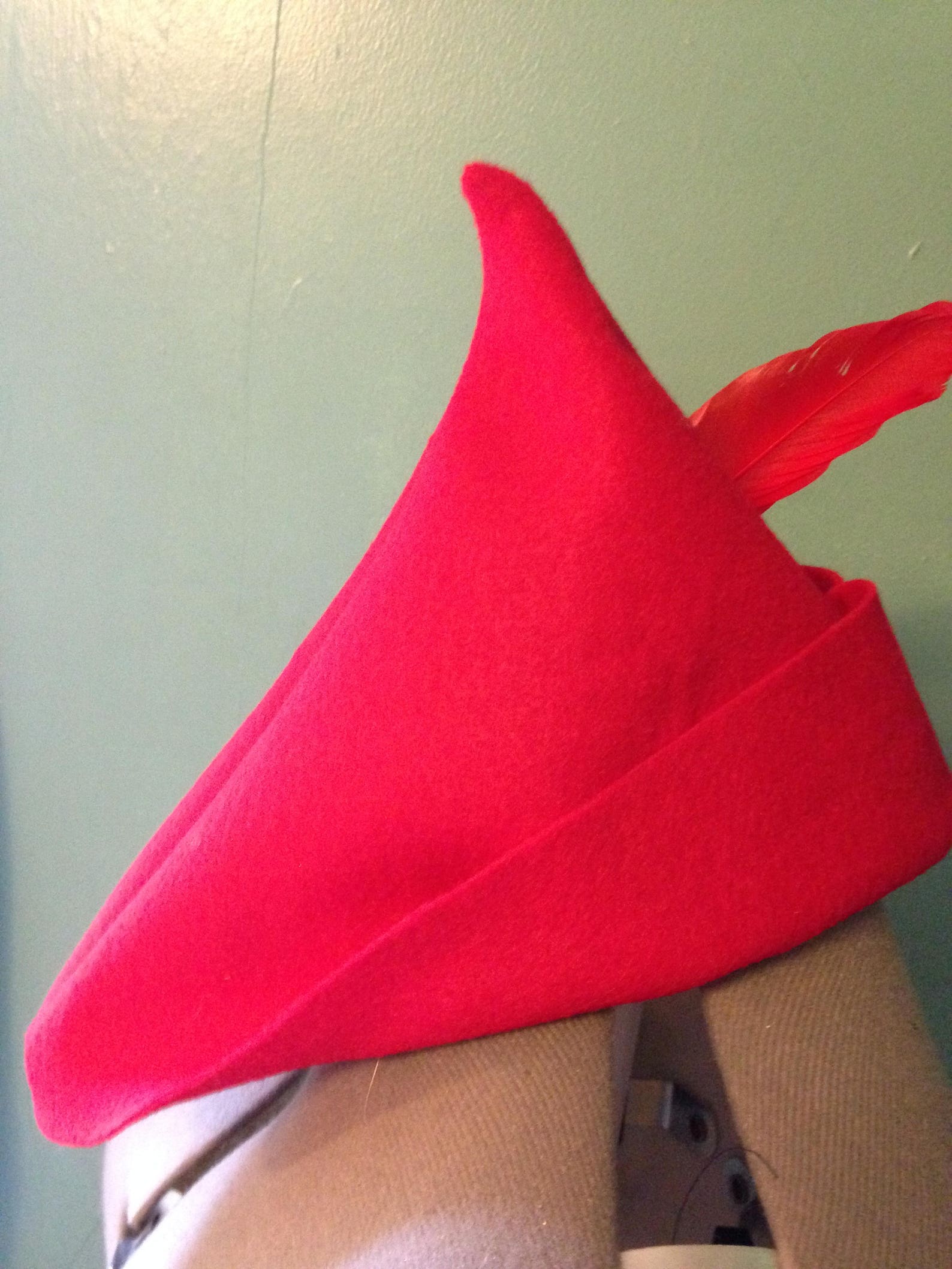 Prince Philip Hat With Real Red Feather in Red Felt READY to SHIP - Etsy