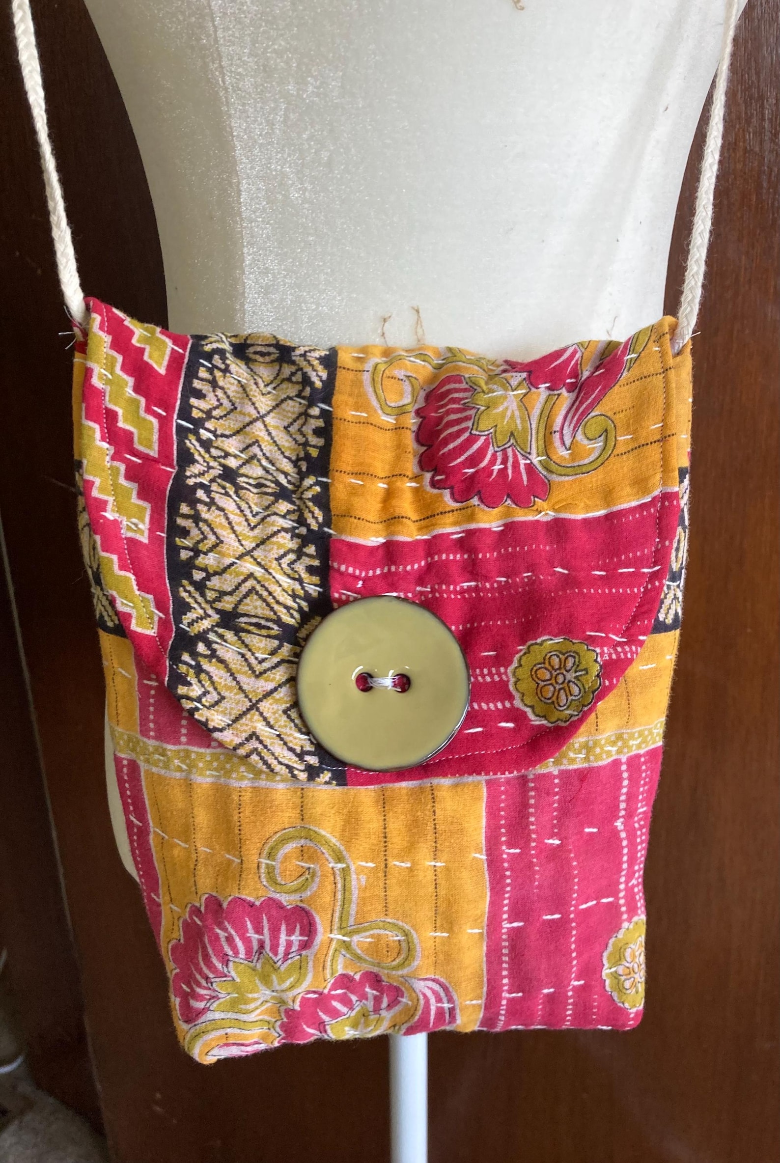 Vintage Kantha Upcycled Bohemian Pouch 9”x5.5”x2” Fully Lined Too - Etsy