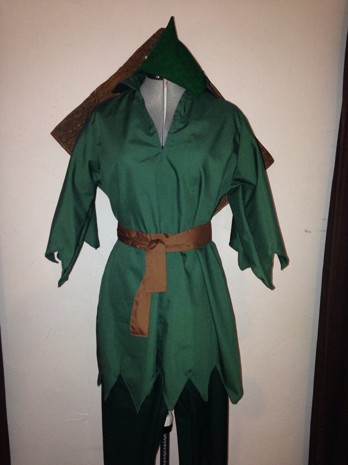 Peter Pan or Robin Hood Tunic and Hat and Sash Only Adult Sizes XS to ...
