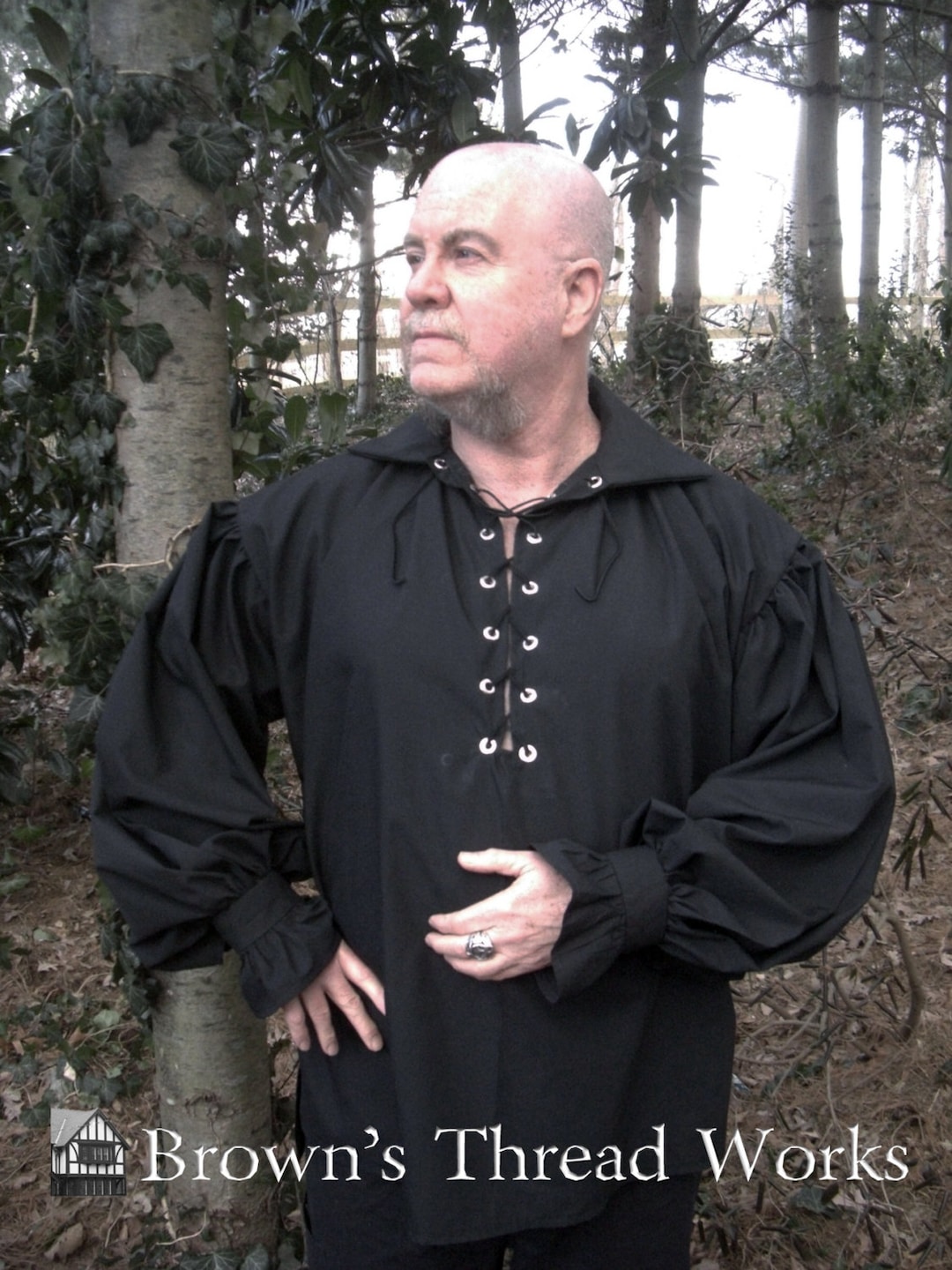 Men's Renaissance Black Pirate Poet Shirt XLARGE Ready to Ship - Etsy