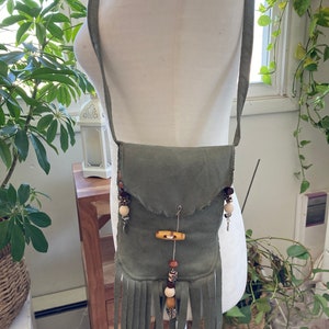 Native American Pouch Medicine Bag Herb Bag Sage Green Faux Suede - Etsy