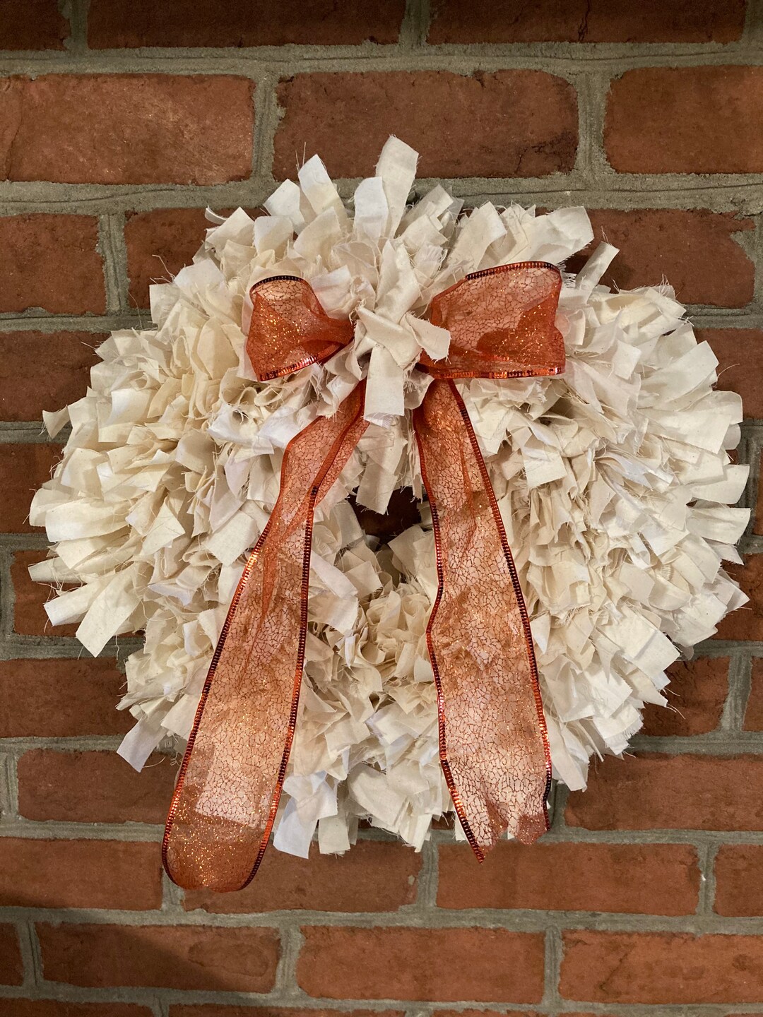 Upcycled Muslin Rag Wreath One of a Kind 12” - Etsy