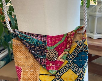 Vintage Kantha Upcycled Bohemian Pouch 7x7x2 Fully Lined Too - Etsy