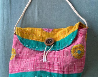 Vintage Kantha Upcycled Bohemian Pouch 7x7x2 Fully Lined Too - Etsy