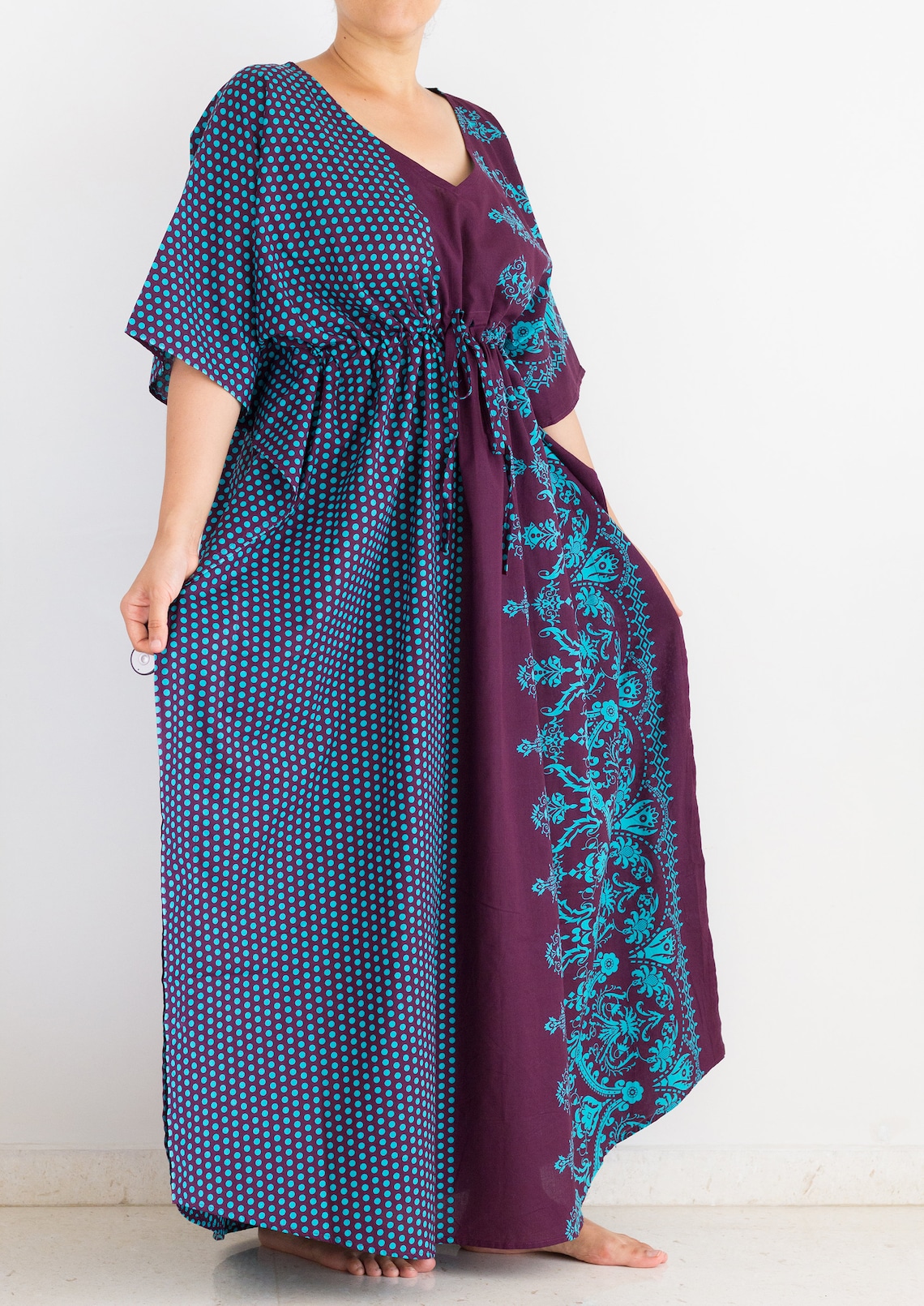 Kaftan Maxi Dress Cotton Caftan Caftan Dress Beach Cover - Etsy