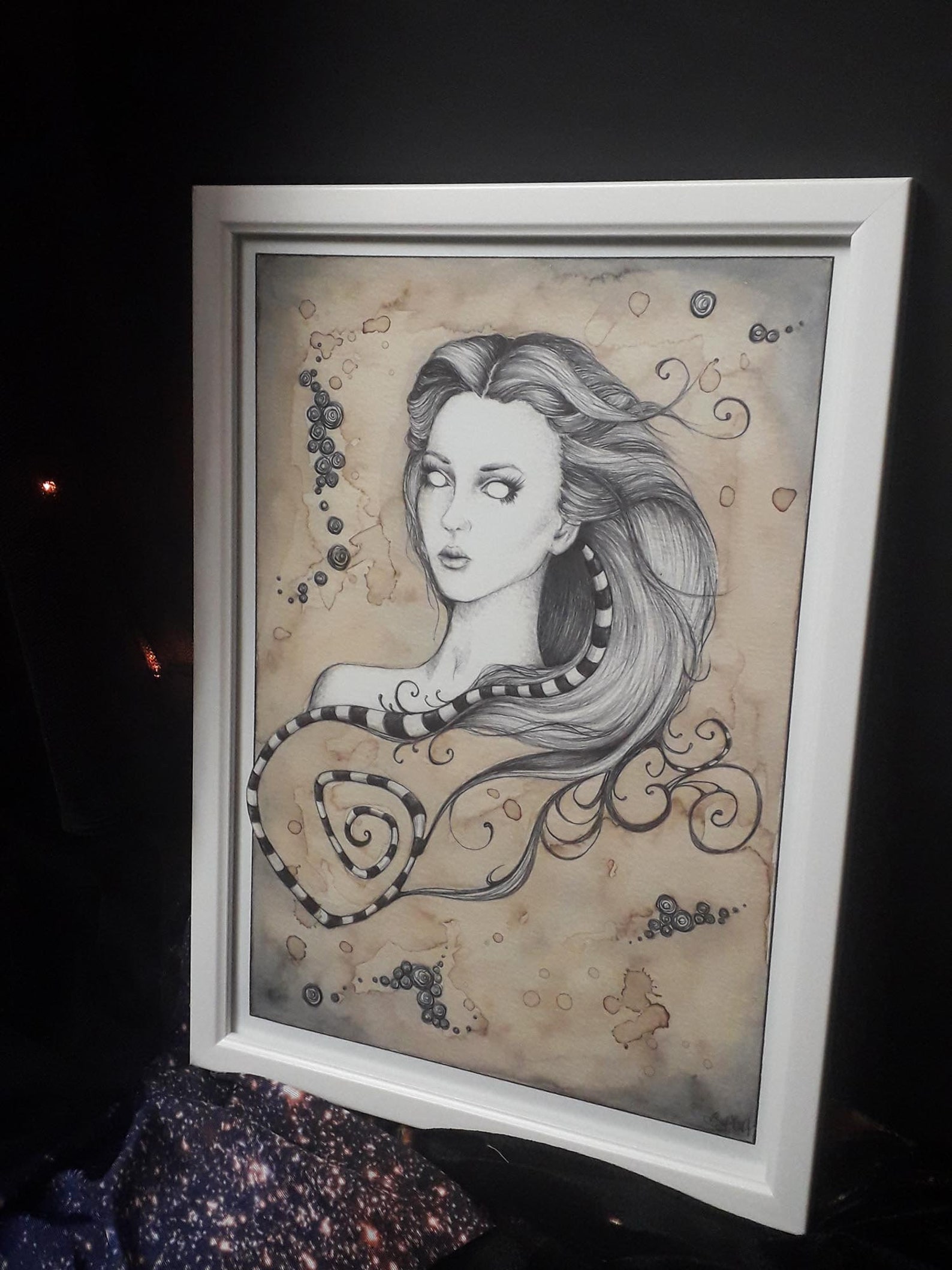 VIRGO Starsign Zodiac A4 Art Print | Watercolour, Coffee & Pen ...