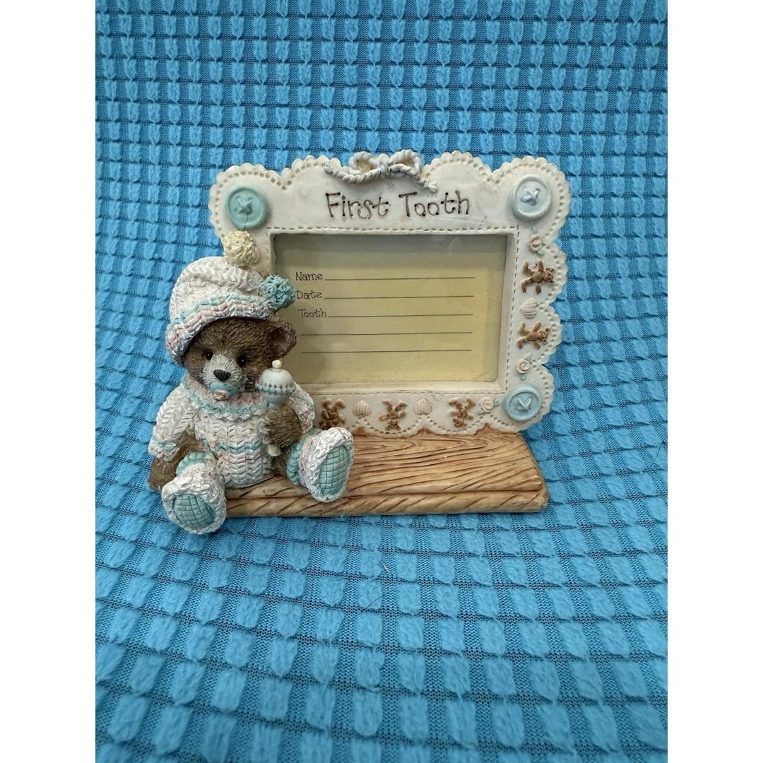 1994 Enesco First Tooth Bear Frame Marjorie Sarnat RARE ERROR - Etsy
