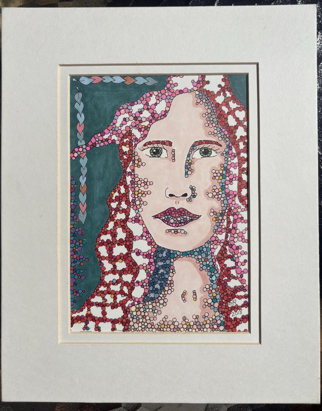 Confidence - Original Circle Art Piece, Ink and Marker on Paper (8 X 10 ...