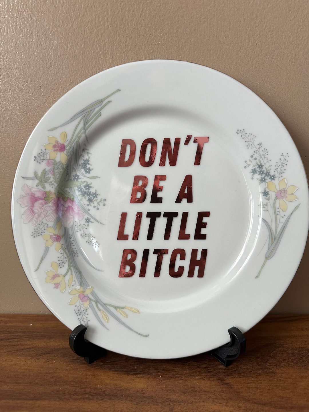 Upcycled Vintage Plate Decor: Rude Swear Plate - Etsy