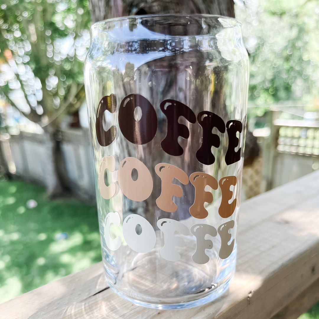 Glass Can/ Custom Glass Can Coffee/ Rainbow Can/ Personalized Can ...