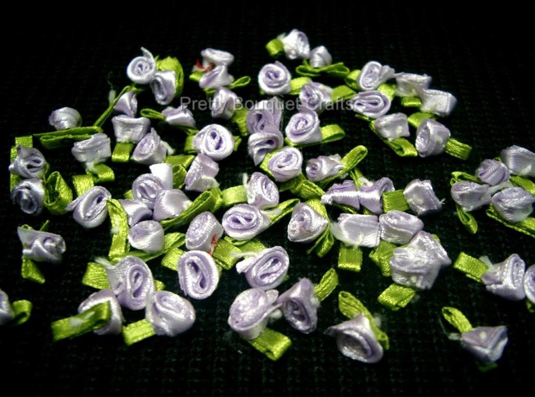 50 Mini Satin Ribbon Rose Buds: Craft Embellishments (12mm-15mm) - Etsy