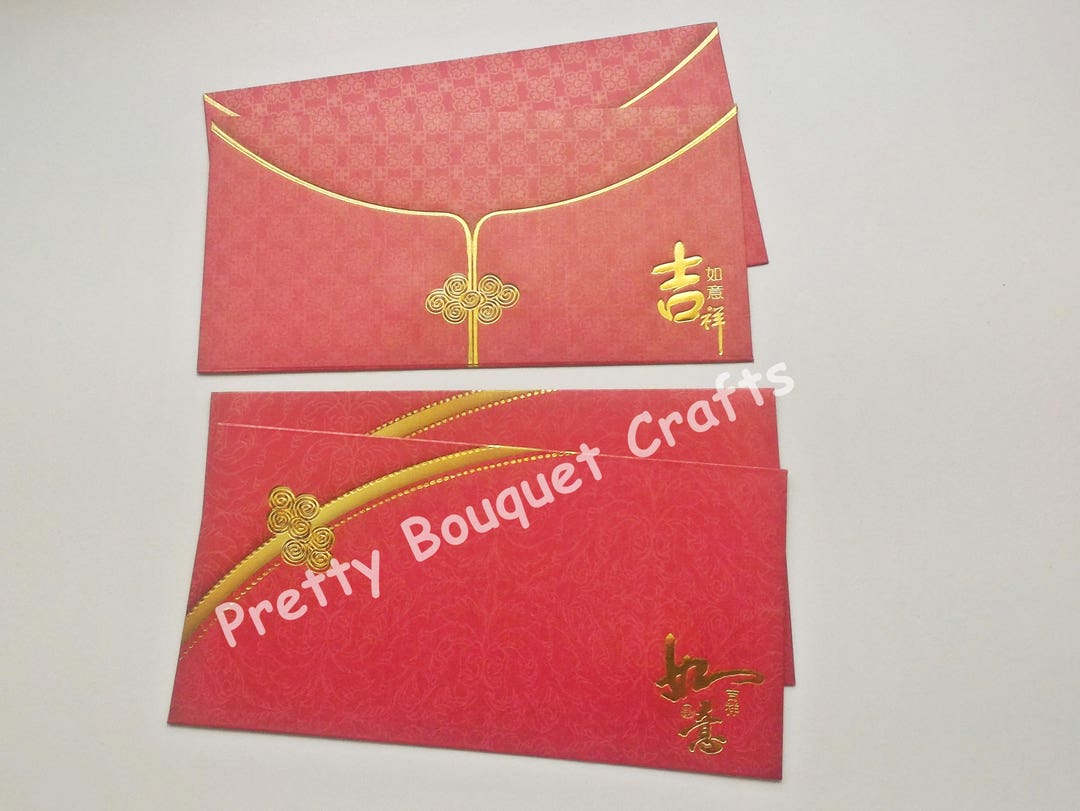 4pcs " Dual Designs Chinese Water Resistant Lucky Packet|money Envelope ...