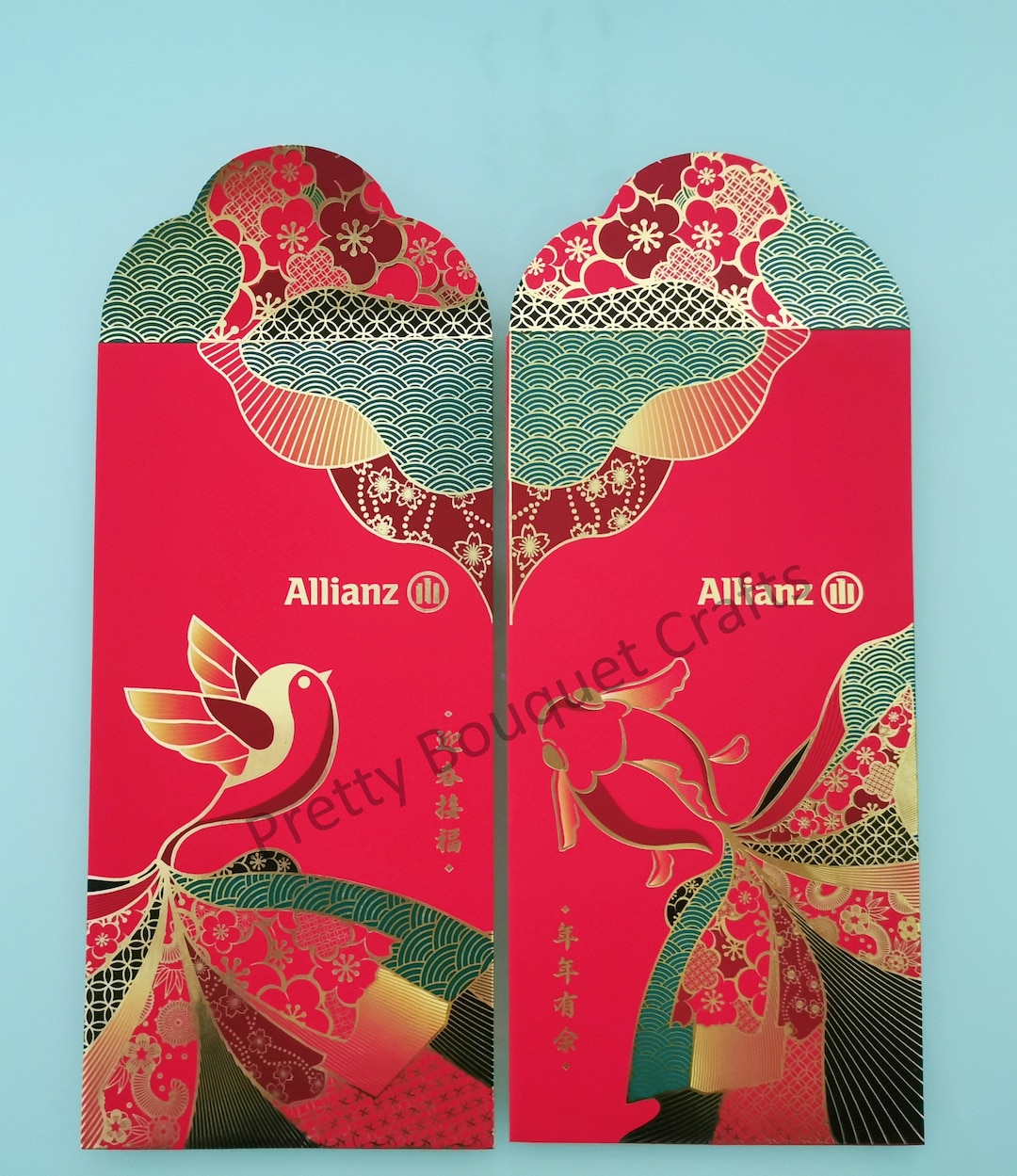 Elegant Chinese Red Envelopes: Lucky Money Packet, Set of 4 - Etsy