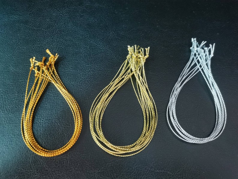 Readymade Hang Tag Metallic String Loops|metallic GOLD String Loops ...