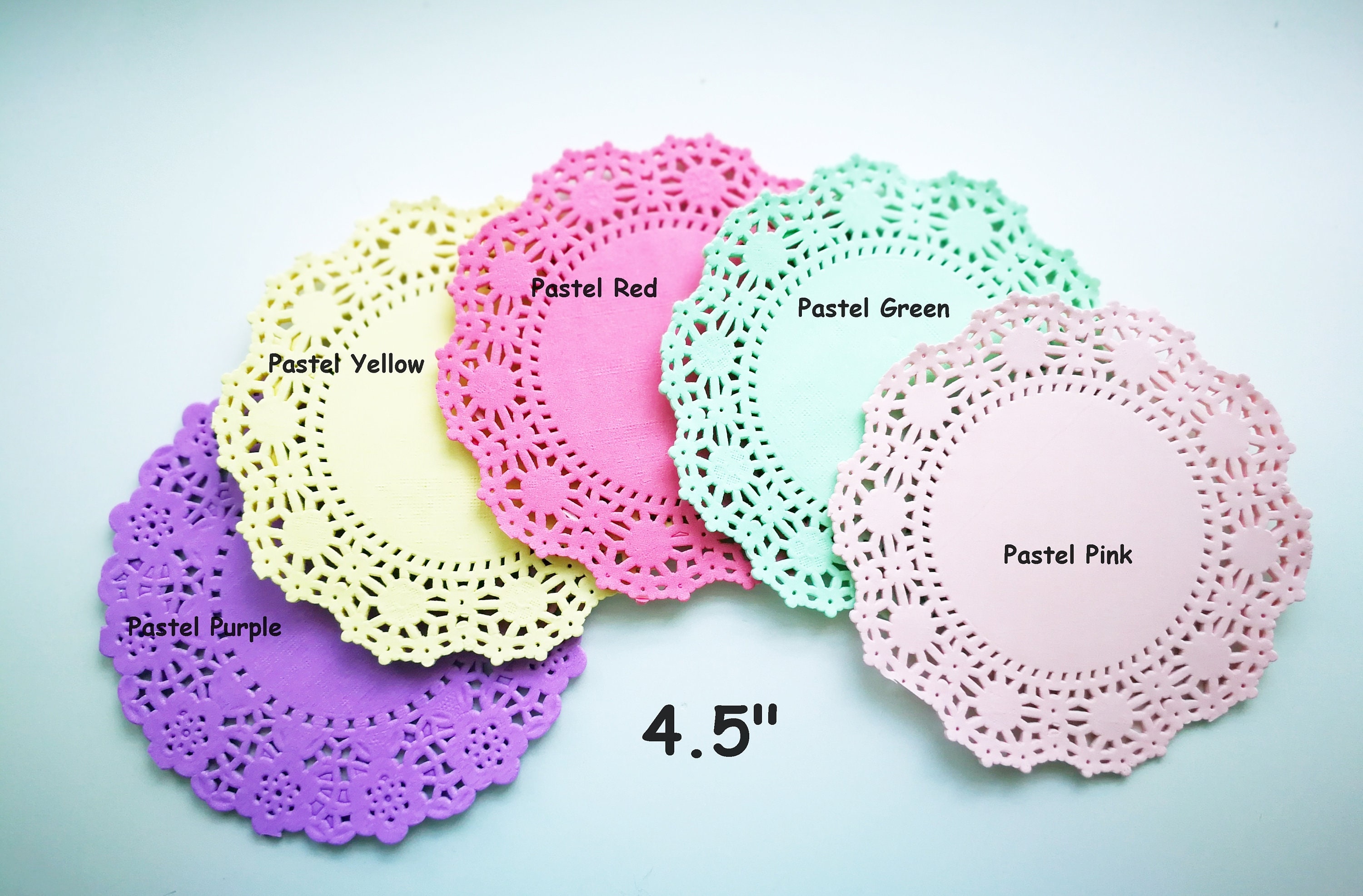 Pastel Colors French Lace Paper Doilies 4.5pastel Red - Etsy