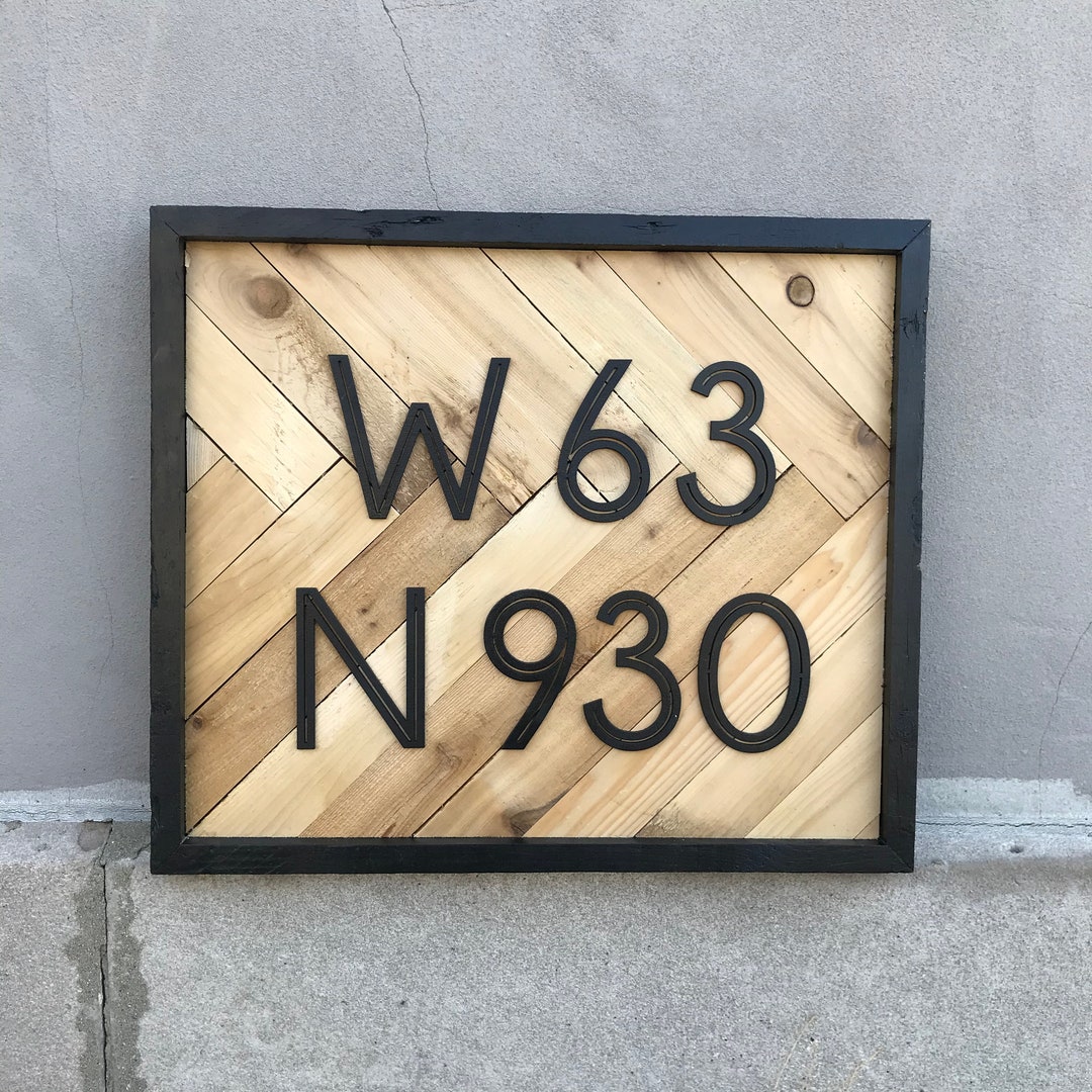 Large Rectangle Custom Address Sign | Custom Size to Fit Your House ...