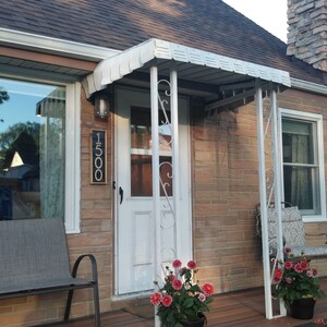 Rectangle 20" Custom Address Sign + Planter | Lasercut Wood Finished ...