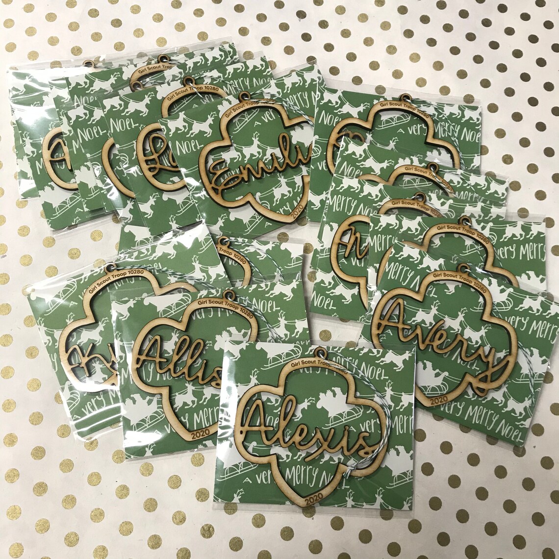 Personalized Girl Scout Troop Ornaments Lasercut Names - Etsy