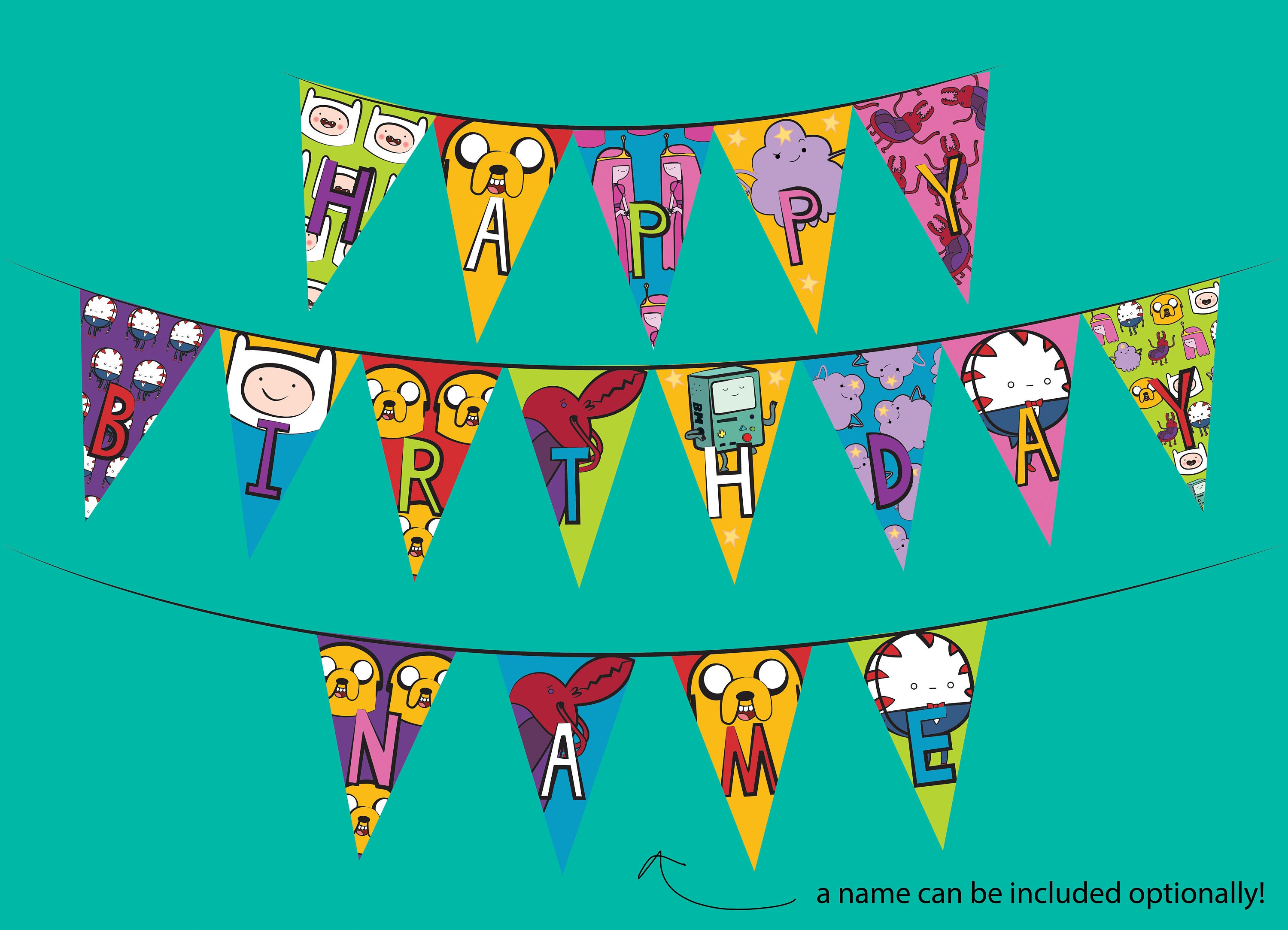 Adventure Time Themed Bunting and Paper Chains / Garlands - Etsy