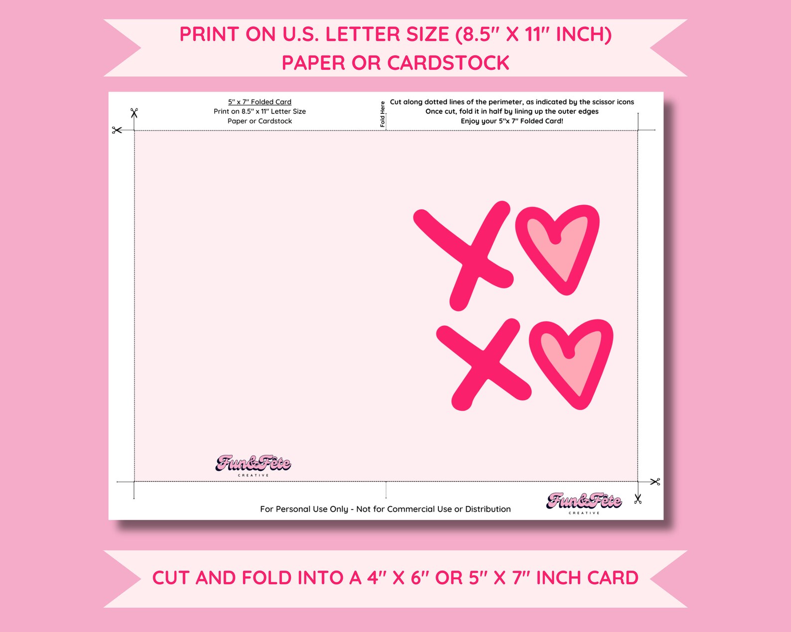 PRINTABLE XOXO Anniversary Card for Her, Instant Digital Download ...