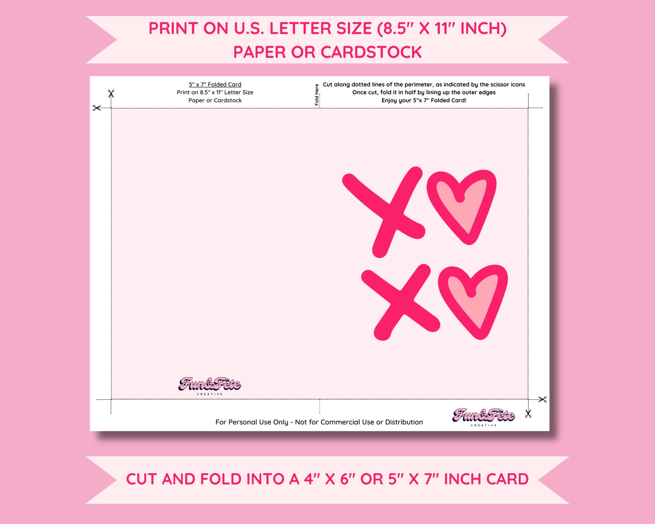 PRINTABLE XOXO Anniversary Card for Her, Instant Digital Download ...