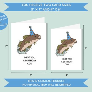 PRINTABLE Birthday Cod, Funny Birthday Card, Digital Download, Instant ...
