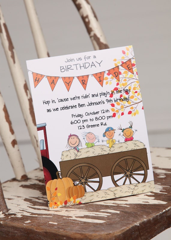 Printable Hayride Invitations