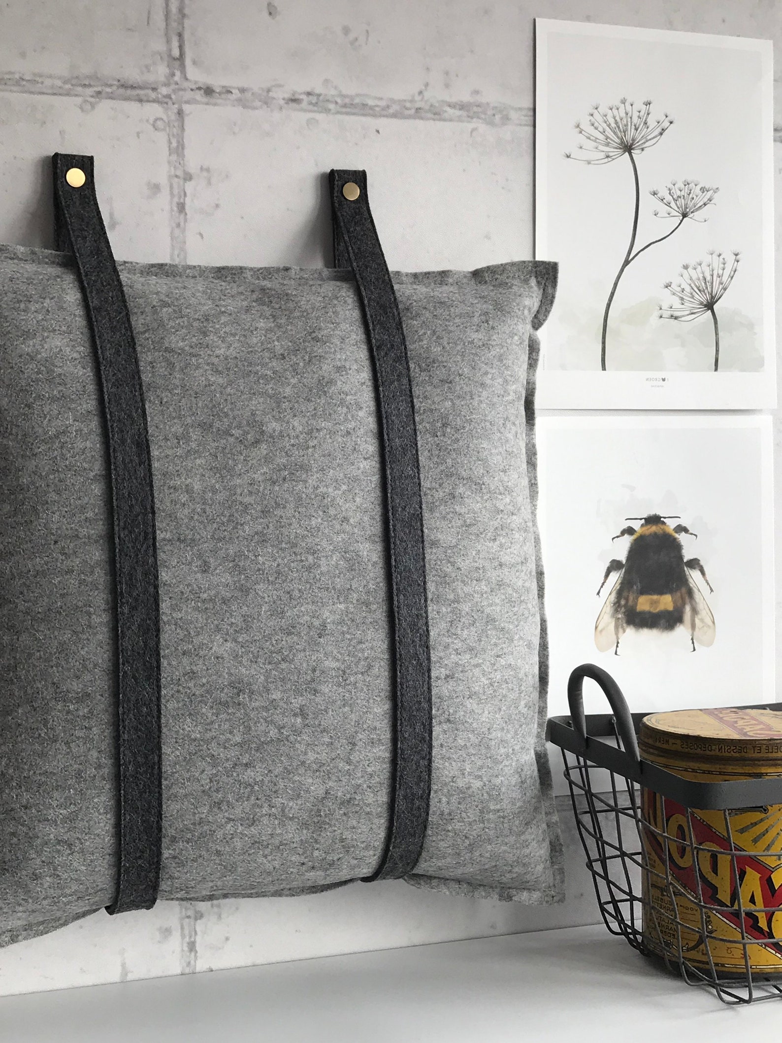 Loop Pillow Handmade Felt Wall Hangers for Pillows in Dark - Etsy