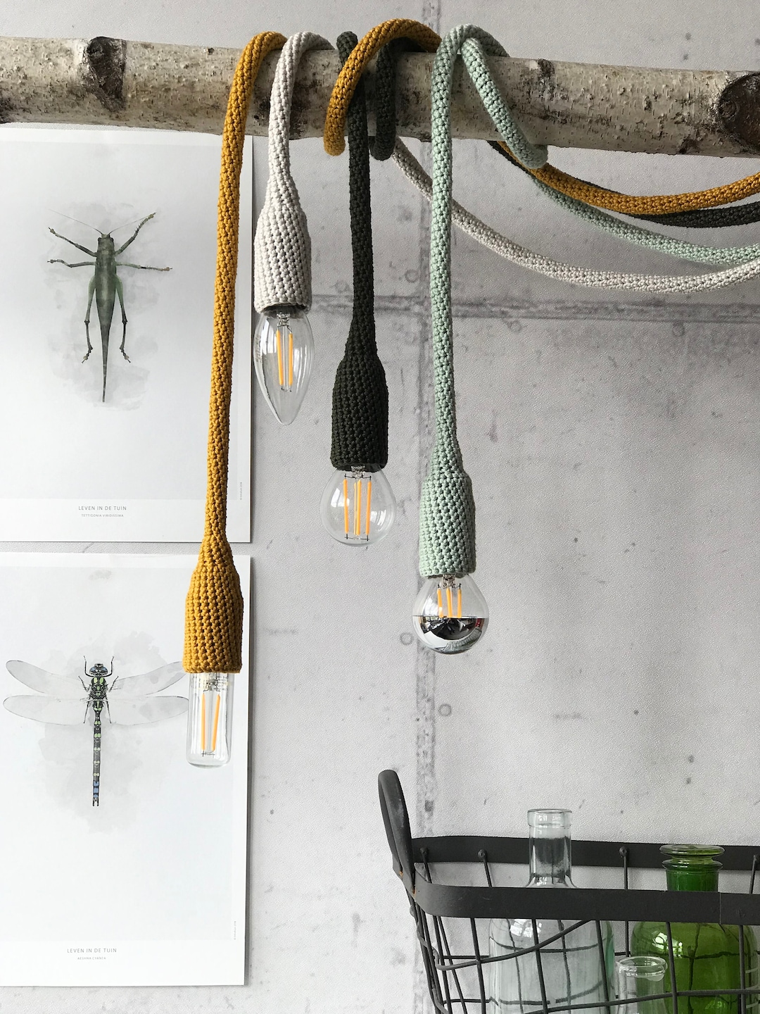 Lampe Mini Diy Kit Crocheted Mini Pendant Lamp - Etsy