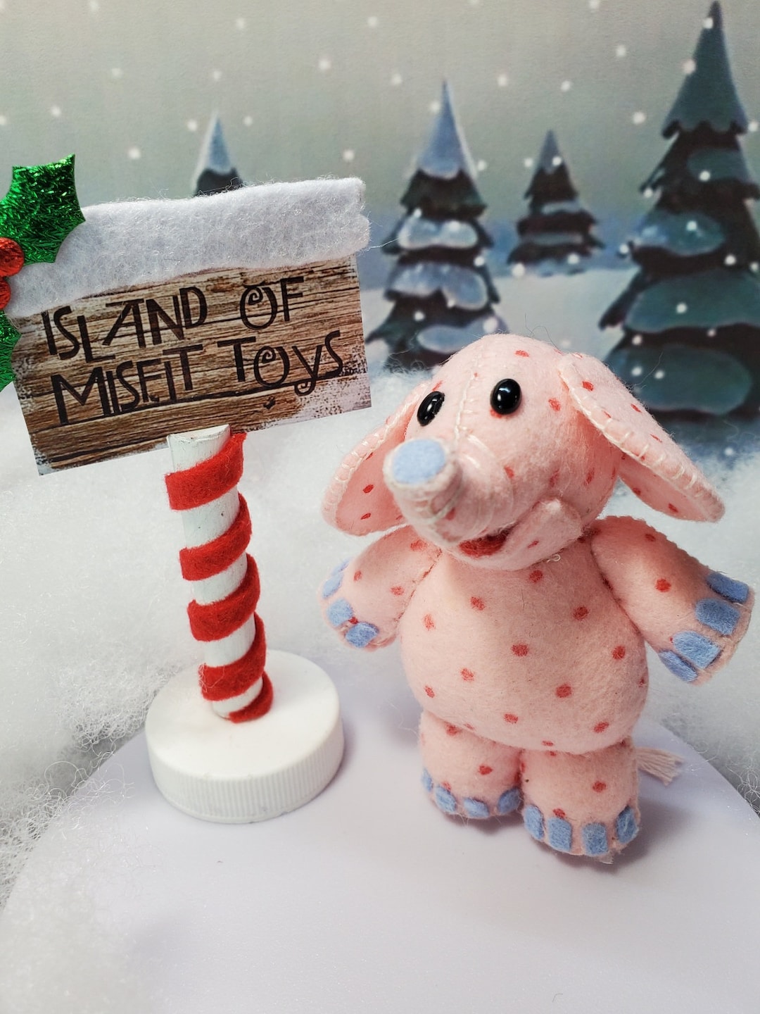 Miniature Art Figure Rudolph's Misfit Spotted Elephant Merino-wool 3.5 ...