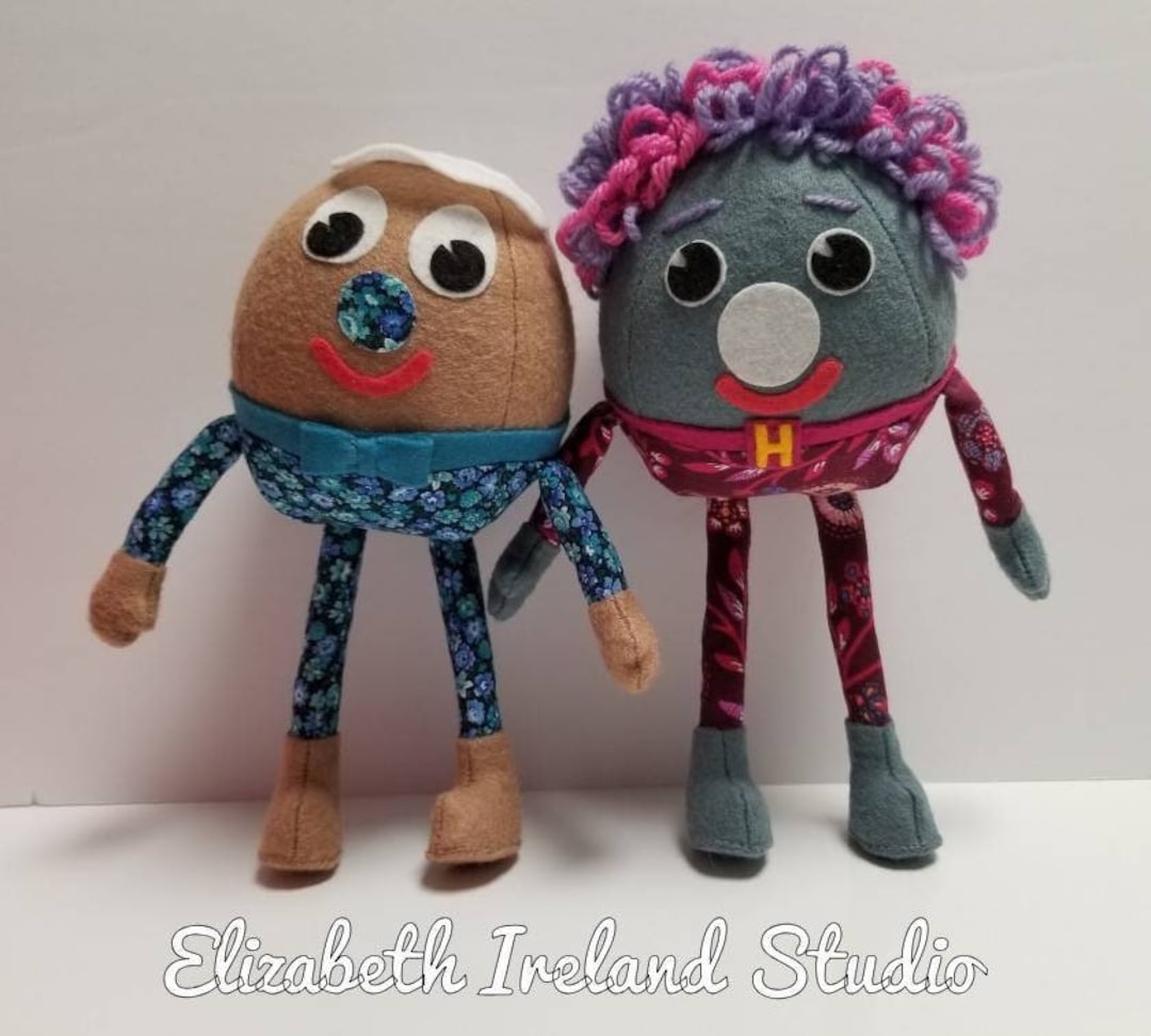 Set Humpty & Dumpty Shorts Doll 22cm 9.5 posable arms/legs merino-wool ...