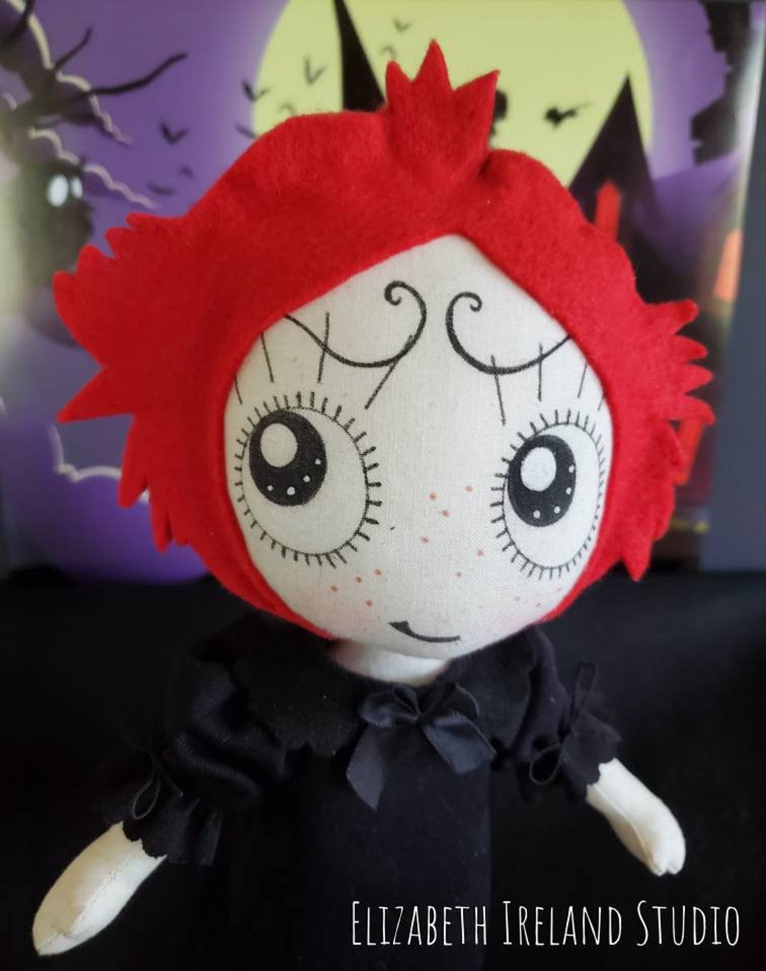 Basic 11-inch Ruby Gloom Doll Freestanding. Signature Black Outfit and ...