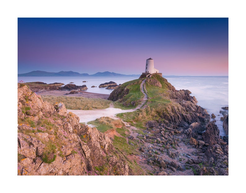 Tŵr Mawr Lighthouse Anglesey. Landscape Dusky Twilight Print. - Etsy UK