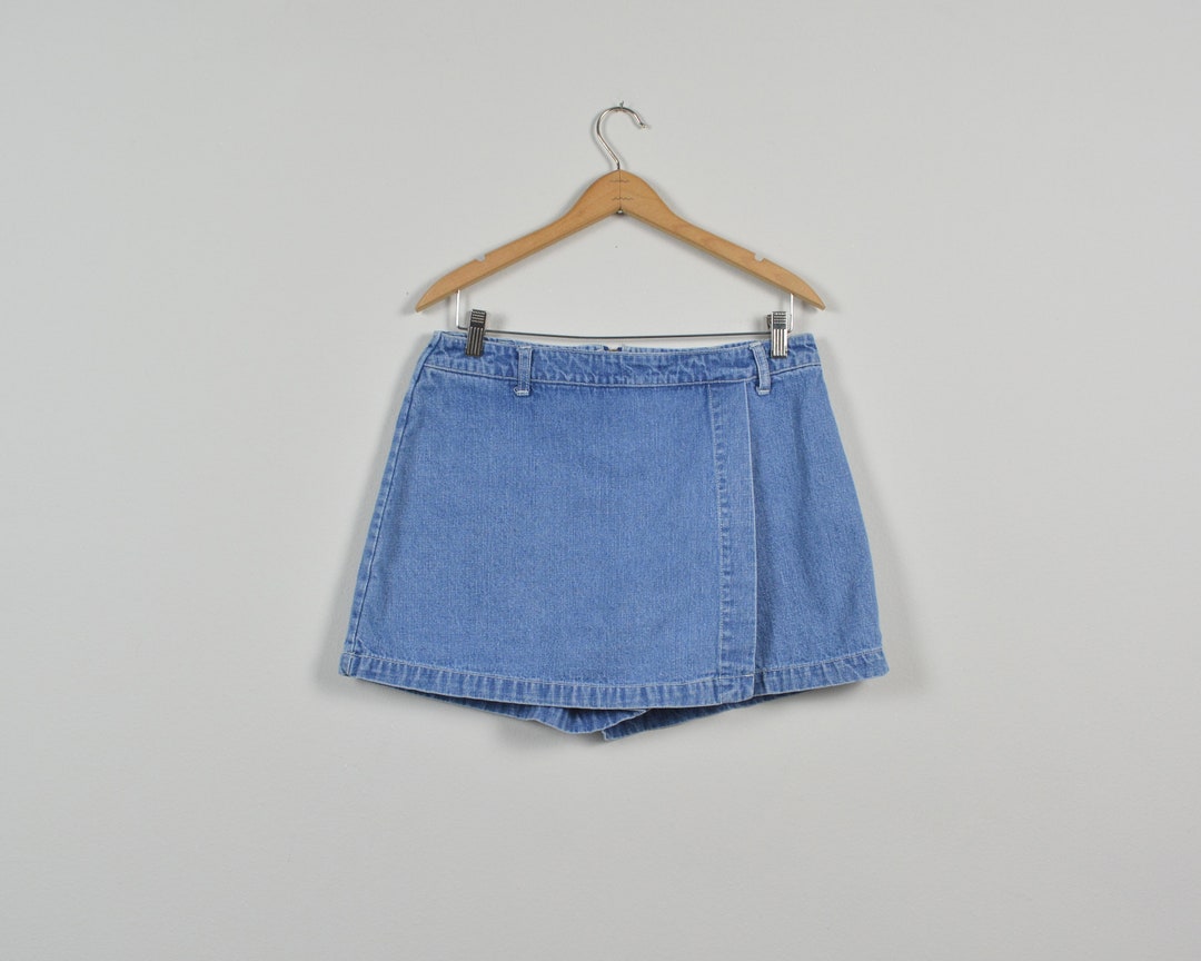 Y2K Denim Skort - Etsy