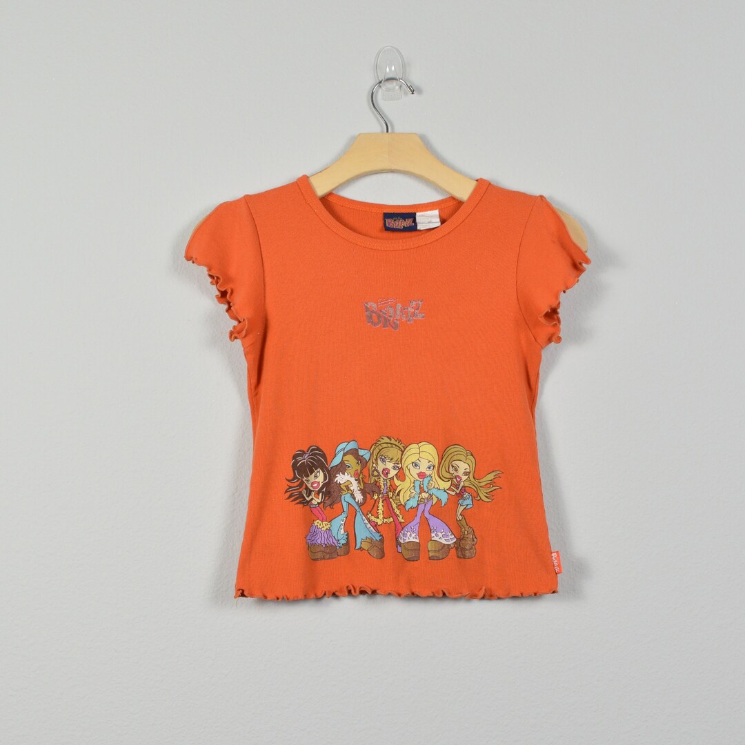 Bratz 2000s Vintage Orange Lettuce Hem Baby Tee - Etsy