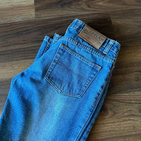 2000s Light Medium Wash Low Rise Flare Denim Jeans - Gem