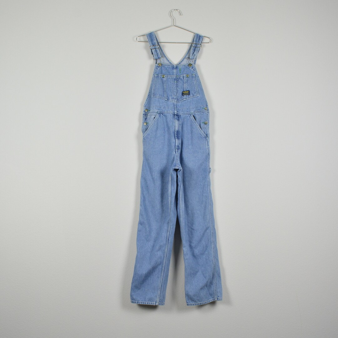 Osh Kosh Light Wash Long Denim Overalls - Etsy