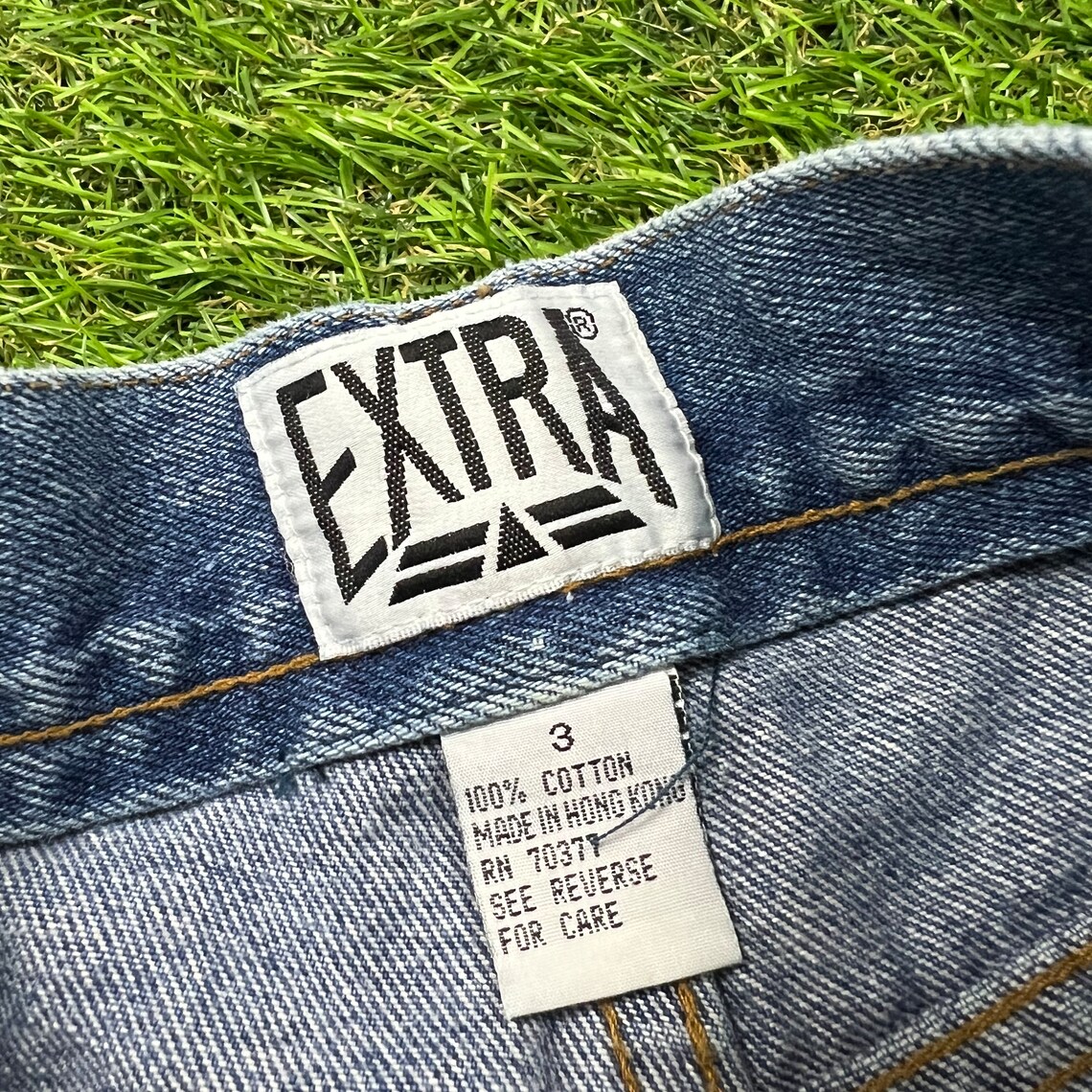 Extra 90s Denim Daisy Print Shorts - Etsy