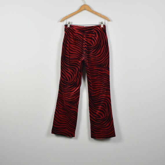 Red Velvet 2000s Flare Zebra Print Pants - Gem