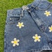 Extra 90s Denim Daisy Print Shorts - Etsy