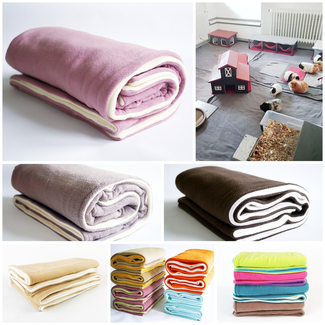 Custom Cage Liner Absorbent Bamboo Fleece Pad for Guinea Pigs Hedgehogs ...