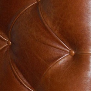 Queen Size Chesterfield Storage Bench, Button Tufted Ottoman in Genuine ...