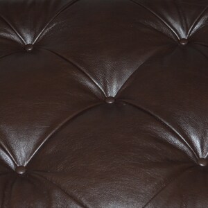 Queen Size Chesterfield Storage Bench, Button Tufted Ottoman in Genuine ...