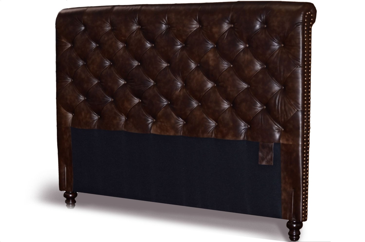 King Size Chesterfield Headboard Deep Button Tufting And Nail Heads In