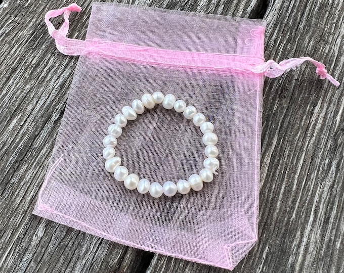 Pearl Baby Bracelet-freshwater Pearls-gold Filled-sterling Silver ...