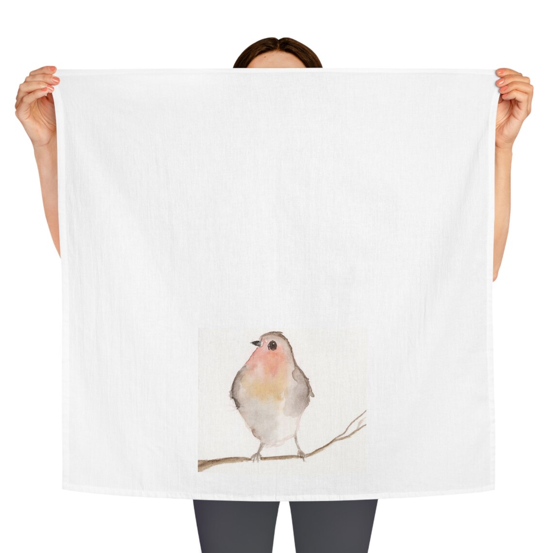 Watercolor Rustic Robin Tea Towel - Etsy