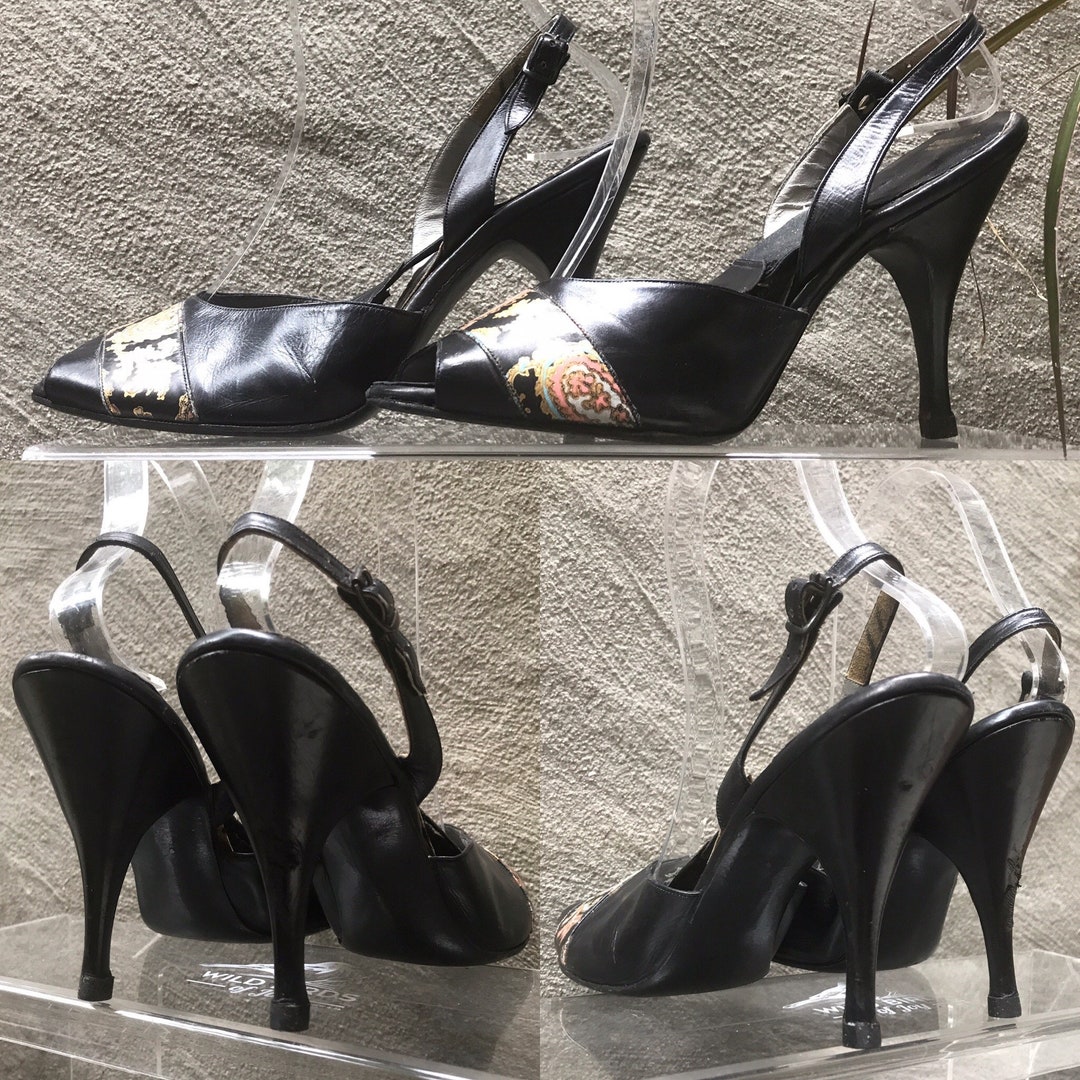 Rare 50s VTG Springolator W/ Blackstrap Black Leather Hand Painted Gold ...