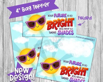 PRINTED Kindergarten Graduation Tag, Future is Bright Printed Tag, Grad ...