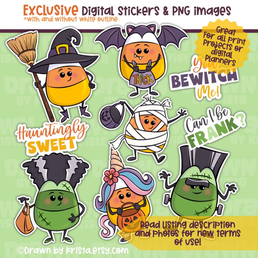Cute Ghost Halloween Stickers PNG Halloween Printable Stickers PNG Bat ...